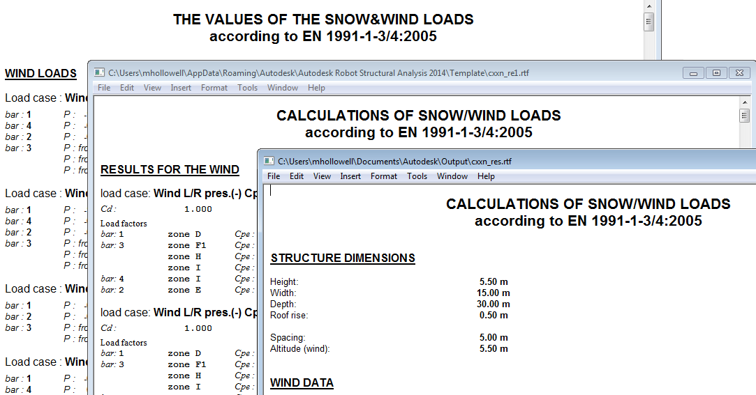 Applying special loads