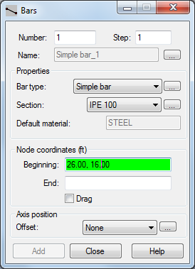 Set up bar sections and draw bars