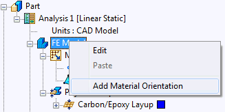 Define the Material Orientation