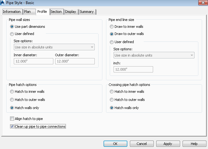 Networks in Profile and Section Views