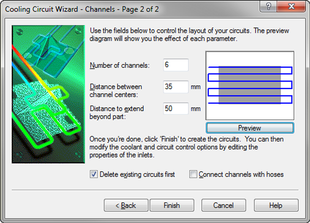 Create the Cooling Lines