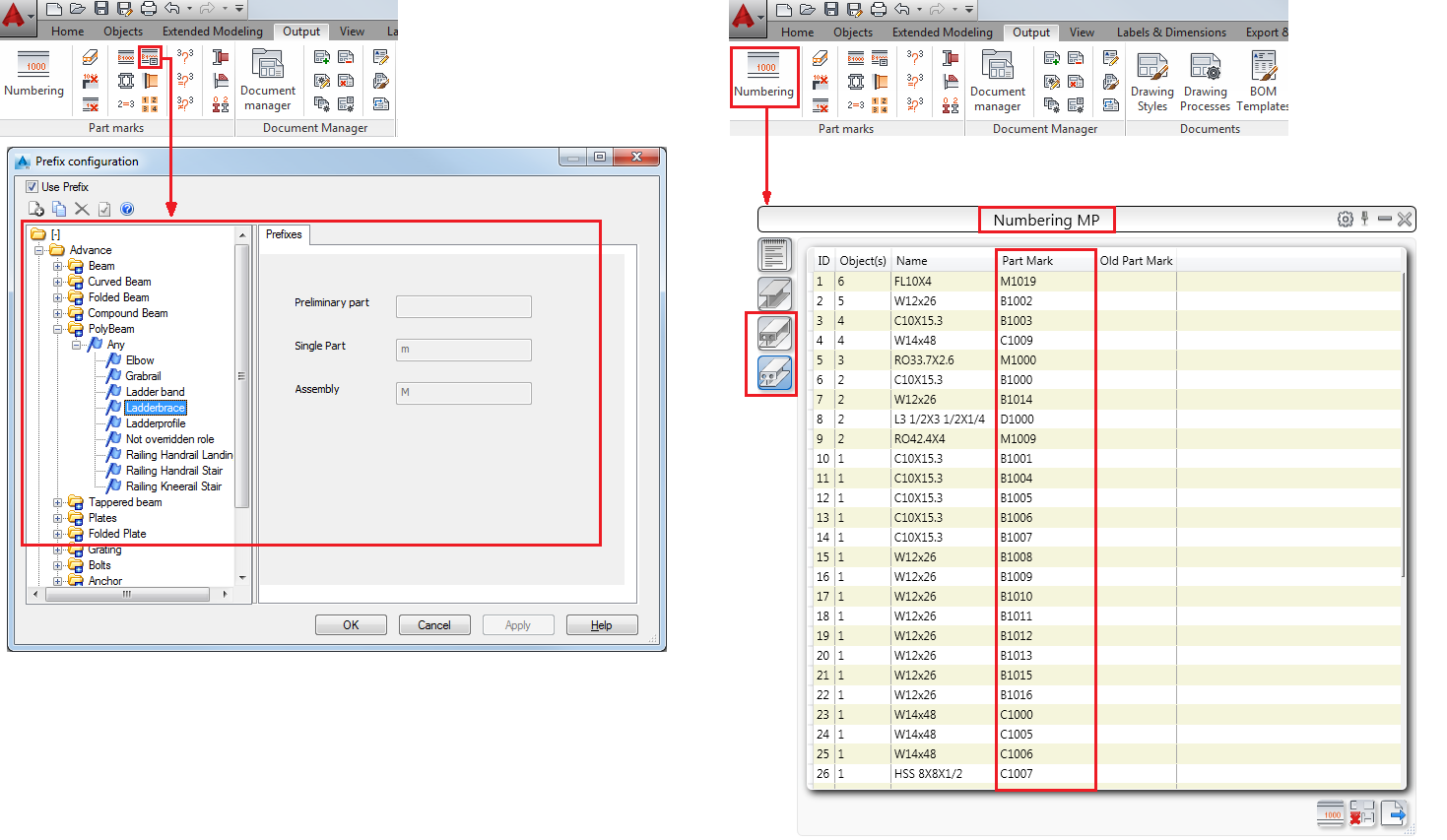 Prefix Configuration | Advance Steel 2019 | Autodesk Knowledge Network