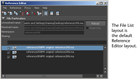 Reference Editor Layouts