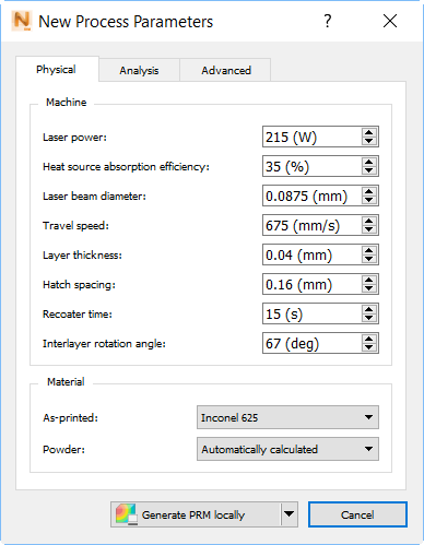 New PRM File Creation