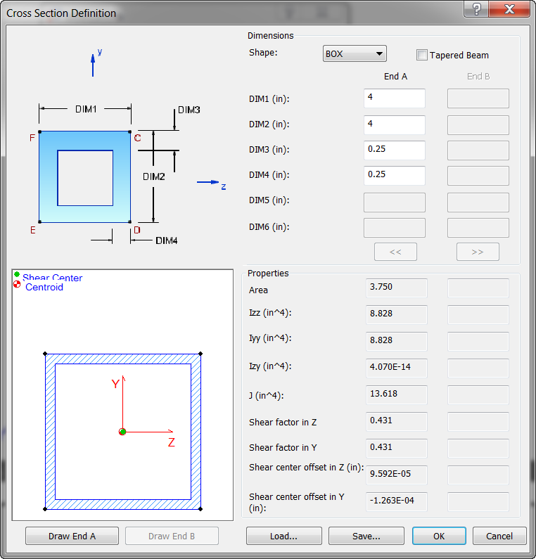 Define the Element Properties as Cross Section
