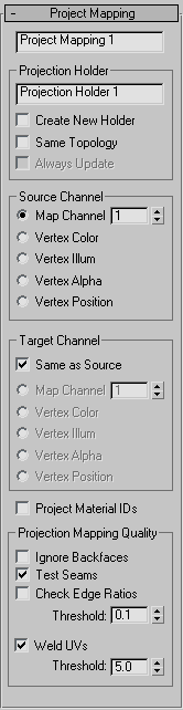 Project Mapping Rollout (Projection Modifier) | 3ds Max 2020 | Autodesk ...