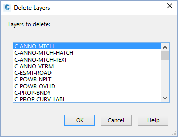 Delete Layers from a Drawing or Template