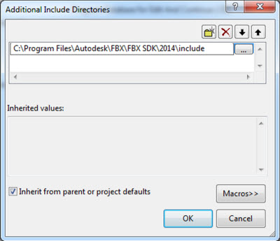 Configuring the FBX SDK for Windows