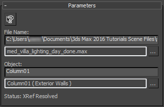 Parameters Rollout (XRef Material)