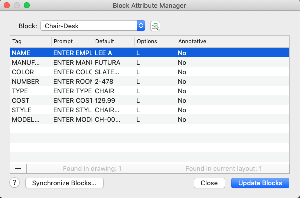 Block Attribute Manager