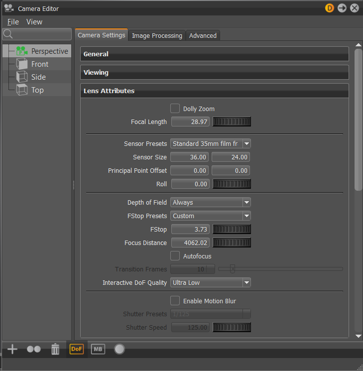 Interactive Depth of Field in OpenGL (2021.3)