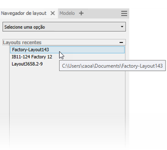 Criar um layout de fábrica