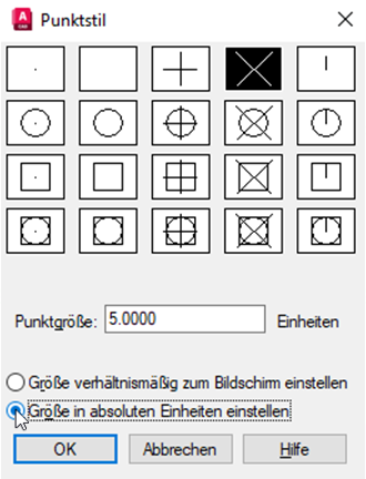Die Befehle Teilen und Messen
