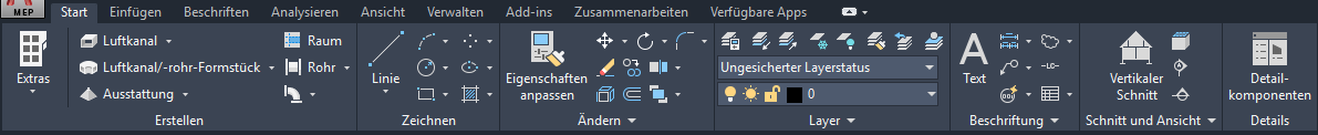 AutoCAD MEP 2022 Toolset-Zeichnungsdomäne