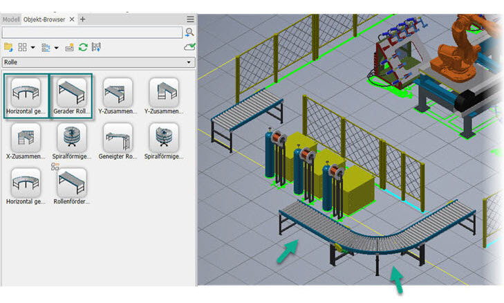 Arbeiten mit 3D-Objekten im Layout