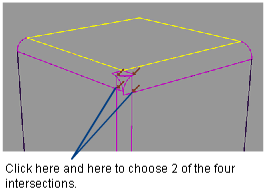 Create a ball corner surface between fillets