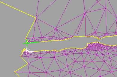Bridge gaps in a mesh