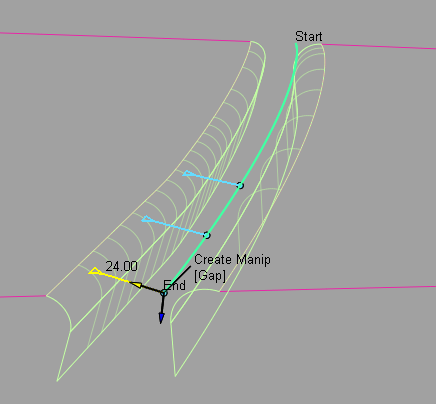 Create panel gaps with rolled edges