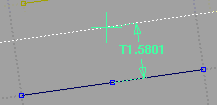 Draw keypoint lines parallel or at an angle to existing curves