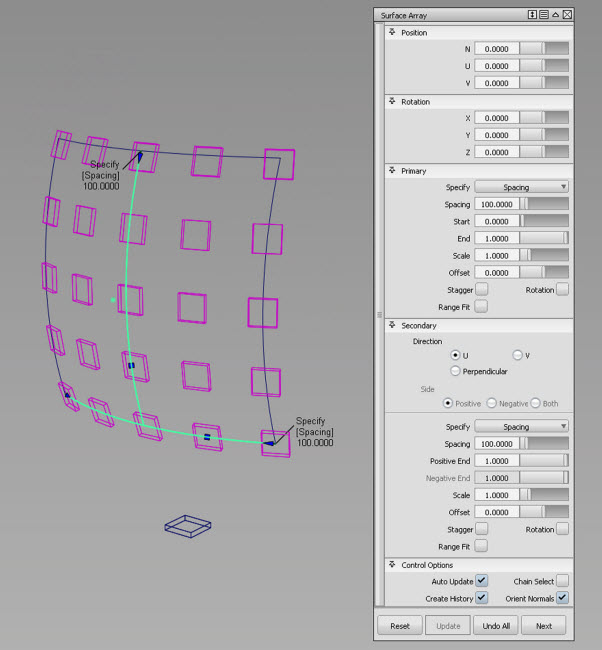 Create linear or radial arrays