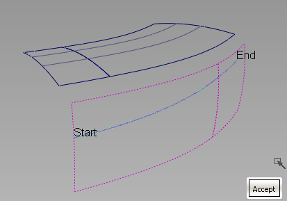 Create a symmetric fillet from a surface curve