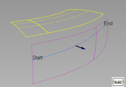 Create a symmetric fillet from a surface curve