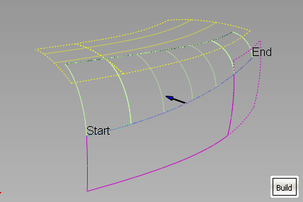 Create a symmetric fillet from a surface curve