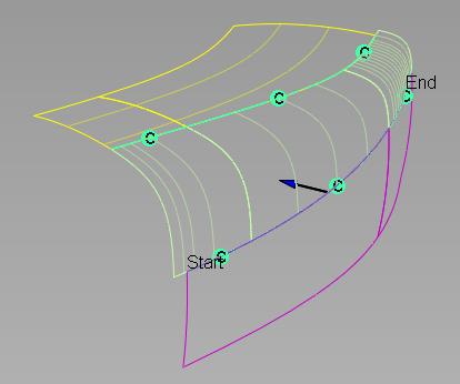Create a symmetric fillet from a surface curve