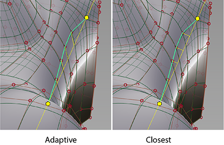 Align or flatten subdivision edges to a plane