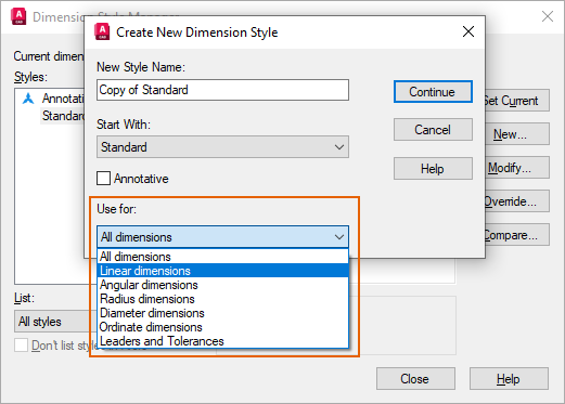 Dimension Substyles and Overrides