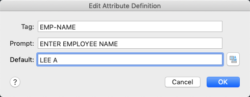 Edit Attribute Definition Dialog Box