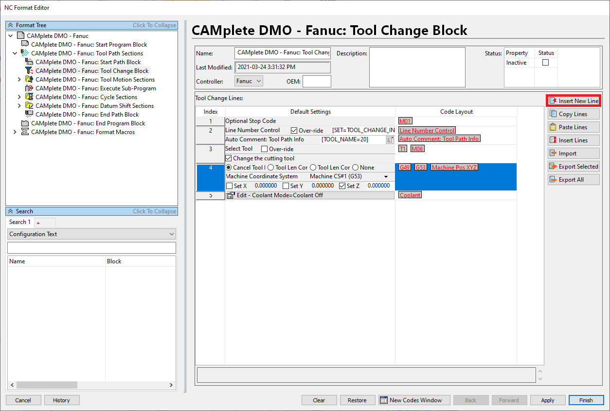 Adding next tool call to an NC Format