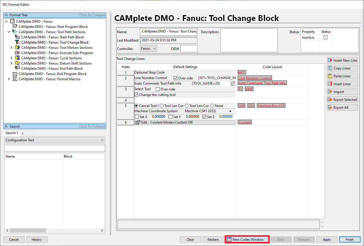 Adding next tool call to an NC Format