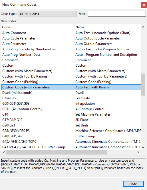 Support miscellaneous values from Mastercam