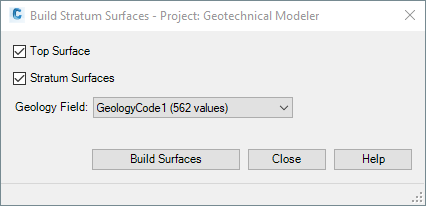 Creating Surfaces from Borehole Data Using the Geotechnical Modeler