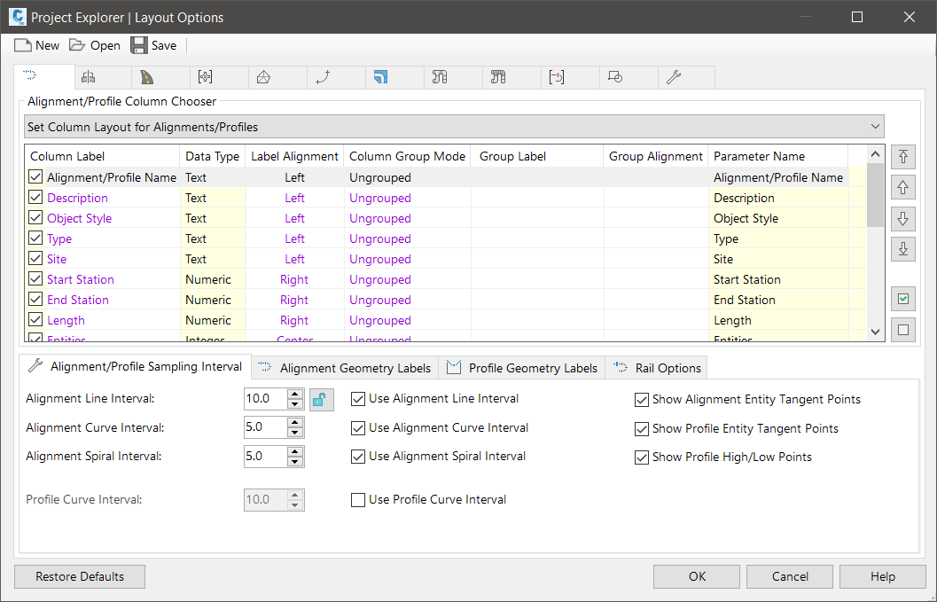 About Layout Options Alignment Tab About Layout Options Alignment Tab