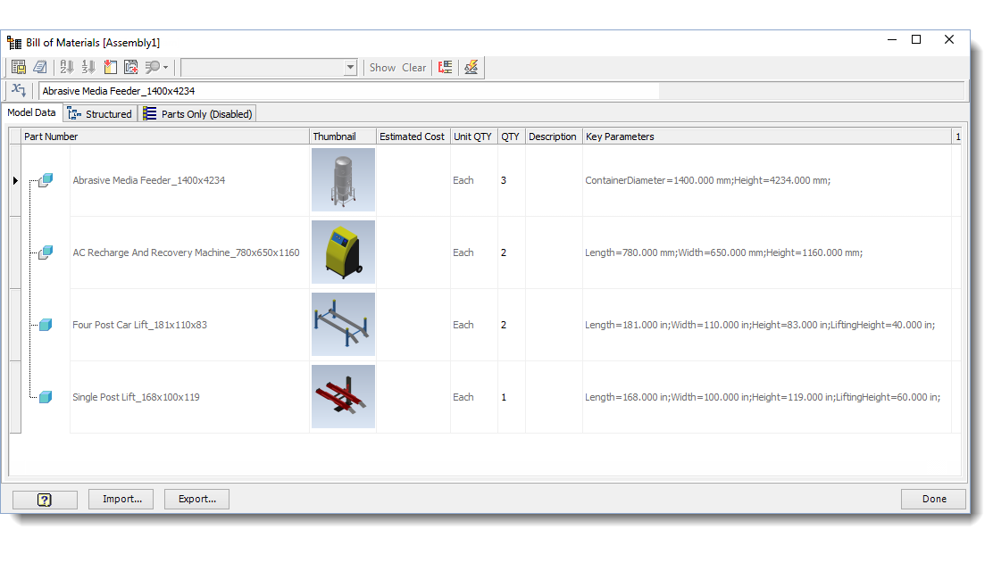 Work with the Bill of Materials (BOM)