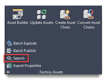To Search for Assets in AutoCAD