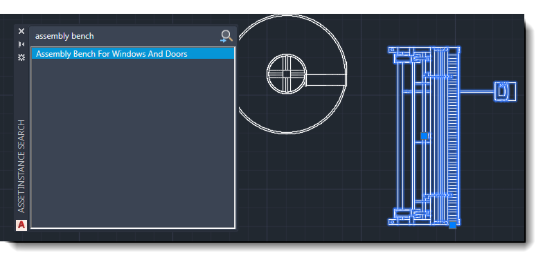 To Search for Assets in AutoCAD