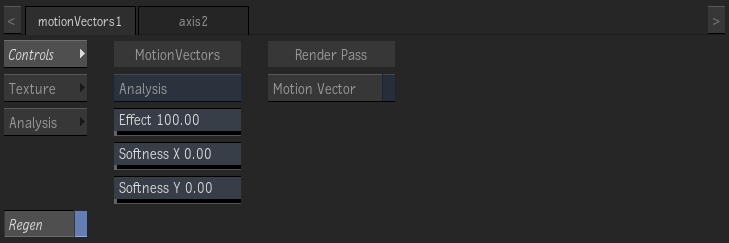 Motion Vectors Menu Settings