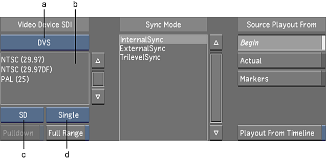 Playout Menu Options