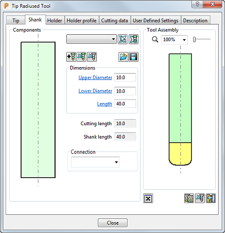 Defining the rest roughing tool geometry