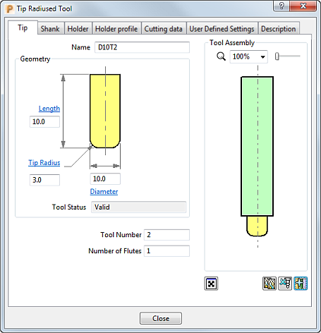 Defining the rest roughing tool geometry