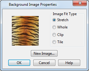 Background Image Properties dialog