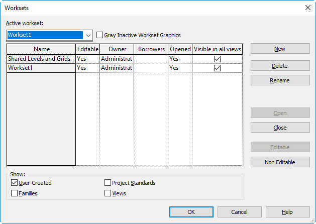 The Worksets Dialog Revit 2022 Autodesk Knowledge Network