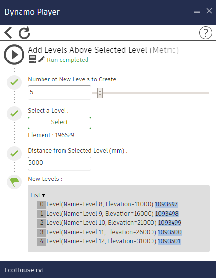 Provide Input for a Graph from Dynamo Player
