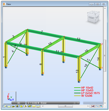 Create a 3D Frame Structure Model