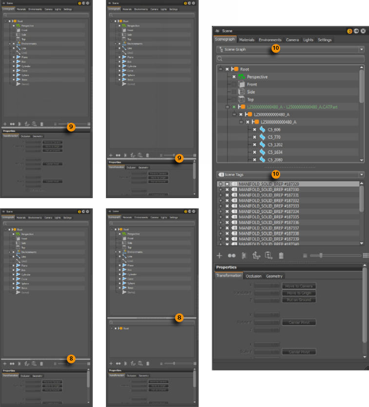 Scene Module Scene Graph Tab – Simple UI