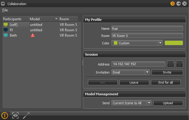 Setting Up a Collaboration Session