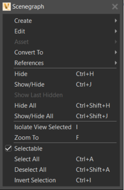 Scene Module Scene Graph Tab – Simple UI